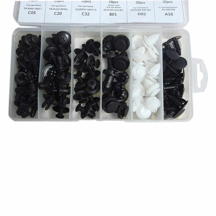 100PCS Car Bumper Clips Push Retainers Automotive Plastic Fender Bumper ...