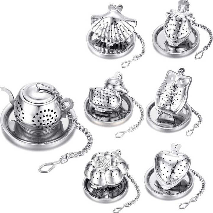 Multiple Designs 304 Stainless Steel Chain Tea Infusers