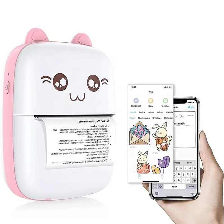 58mm FBA Cat Kitty Hot Sales Smart Phone Printer Mobile Portable No Ink ...