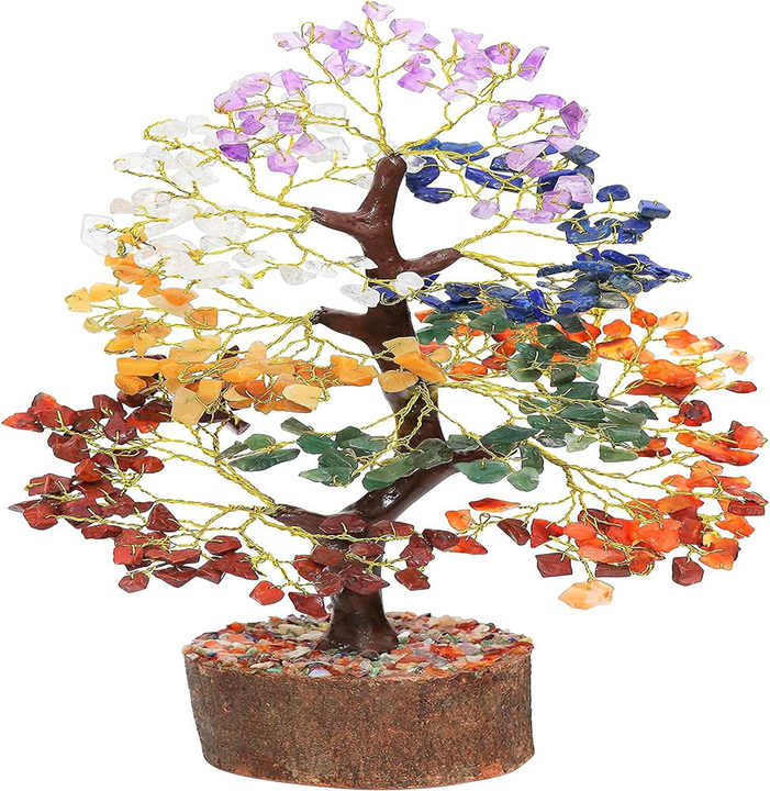 Handmade Craft Seven Crystal Money Tree Meditation Accessories ...