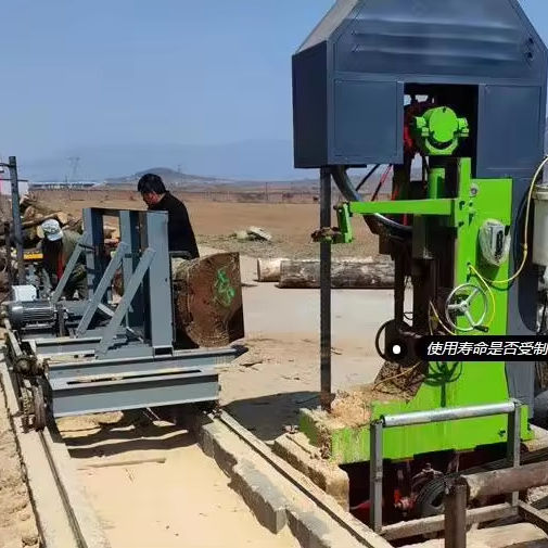 Vertical Band Sawmill with Log Carriage - Precision Wood Cutting