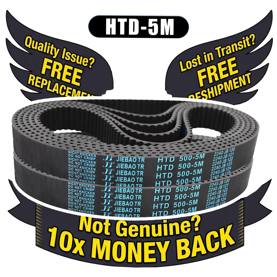 Wear Resistant Synchronous Timing Belt JIEBAO HTD1165 5M Flexible ...