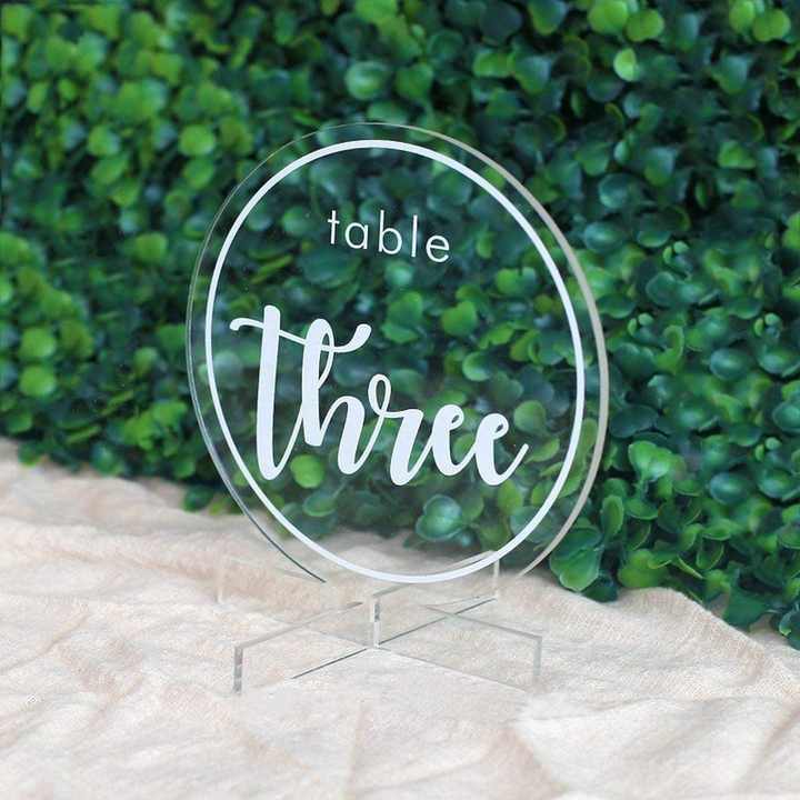 Transparent Table Card Display Card Color Letters Acrylic Plexi Glass ...
