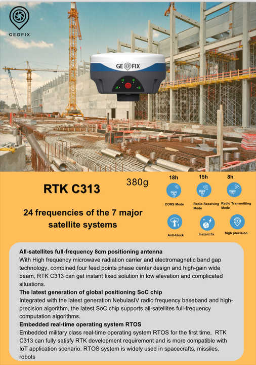 RTK C313 GNSS Receiver: Industrial Grade RTK Antenna for Precise GPS ...