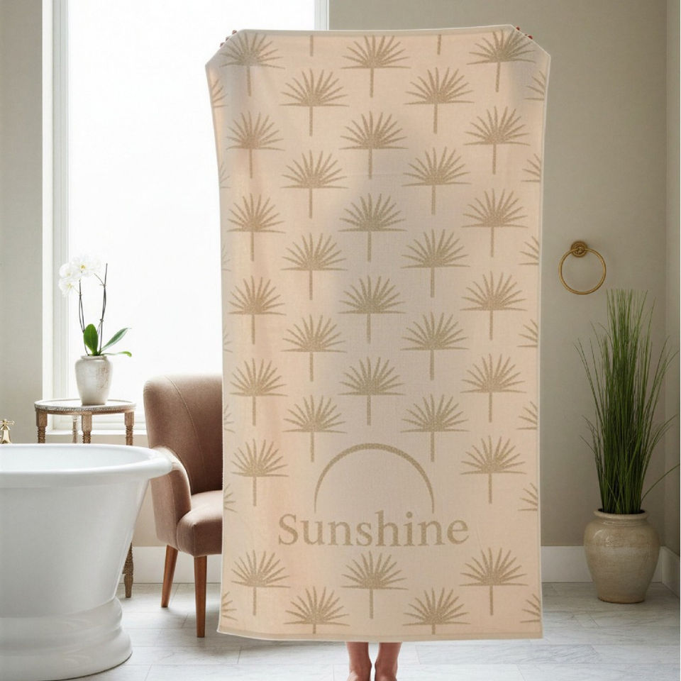 High Quality Custom logo Soft Beach Towel SPA Body Towels 100% Cotton ...