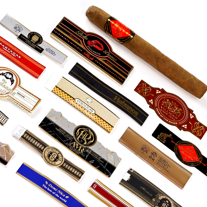 Factory-Direct Cigar Label Stickers | Gold Foil, Embossed & Textured ...