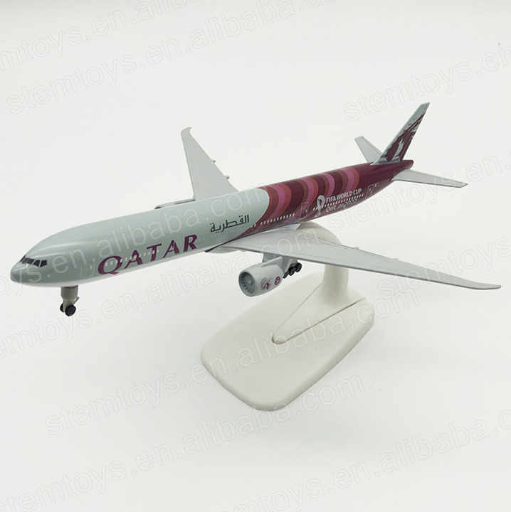 20CM Qatar Airways B777-300ER Desk Model Diecast Aircraft Plane ...