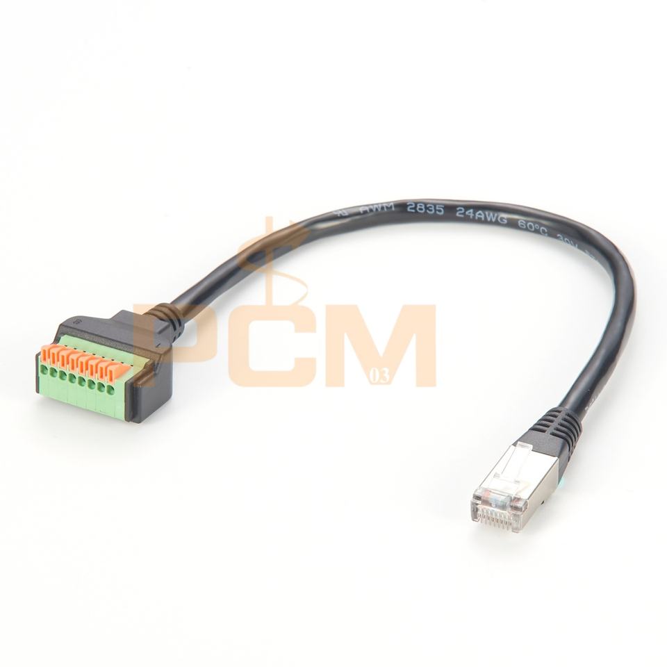 RJ45 Spring Terminal Breakout Board Cable RJ45 Ethernet Male to 8Pin ...