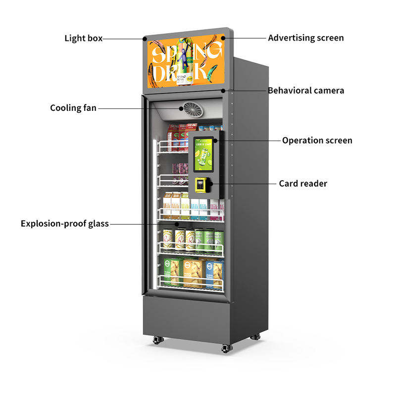 AI-Powered Visual Technology Smart Fridge Vending Machines SDK Snacks ...