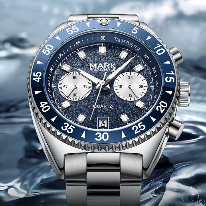 Mark Fairwhale Luxury Men's Watch - Water Resistant Chronograph