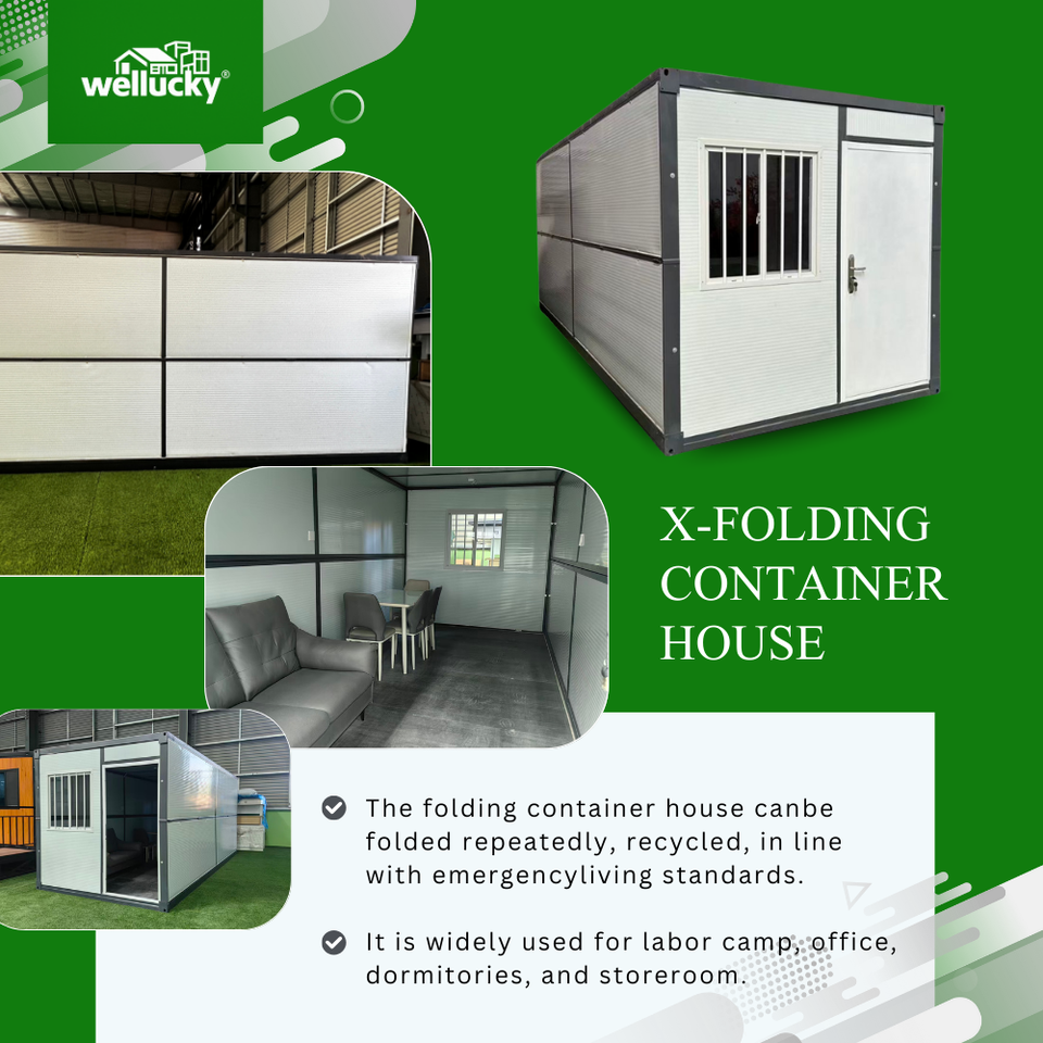 X Fold Prefab House Fold Out Container Home Mobile Home With Steel ...