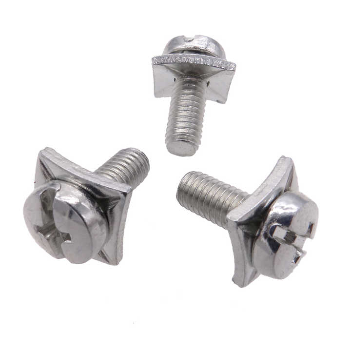 M4X8 Screw With Flat Square Washers Pan Head SEMS Combined Machine ...