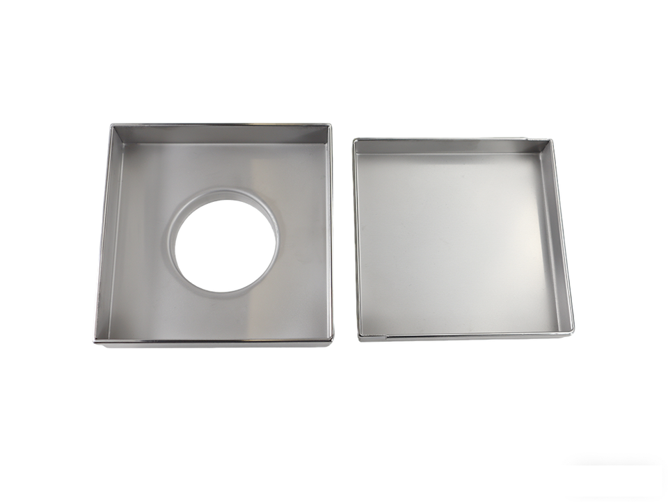BETTER 150x150mm Square Floor Drain 3 Inch Outlet Stainless Steel 304/ ...