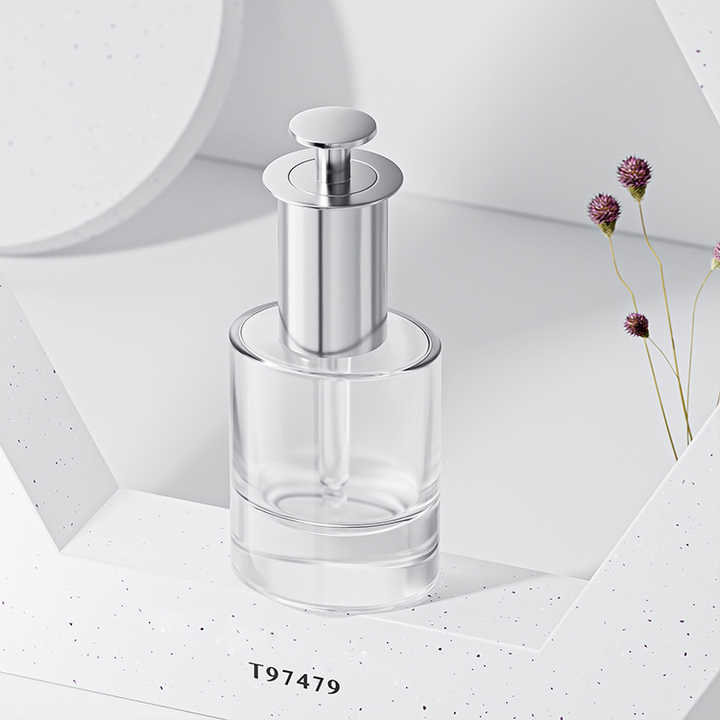 30ml Deep Red Translucent Oval Glass Bottle for Skin Care