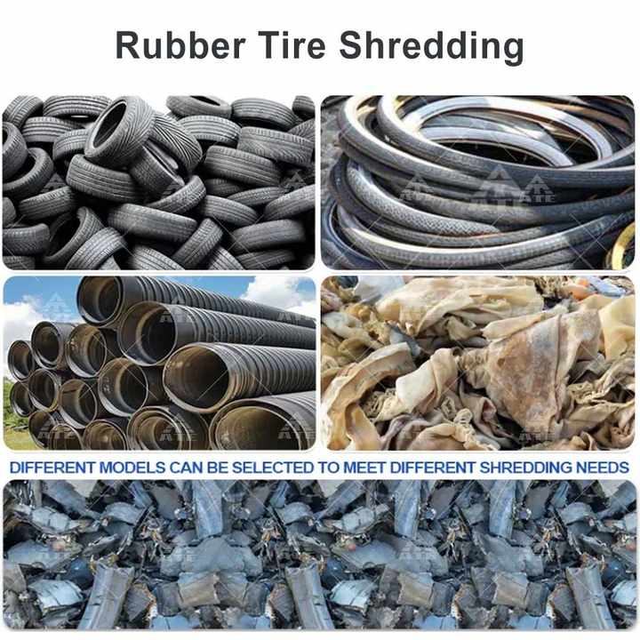 Waste Car Truck Tire Recycling Production Line Scrap Tyre Shredder Machine Tire Shredder ...