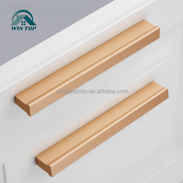 Win Top Modern T-shaped Black Gold Drawer Handle Simple Designed ...