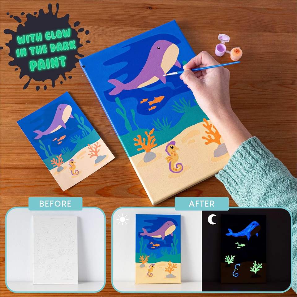 Kids Paint by Number Sea Animals Paint by Numbers for Kids Painting by ...