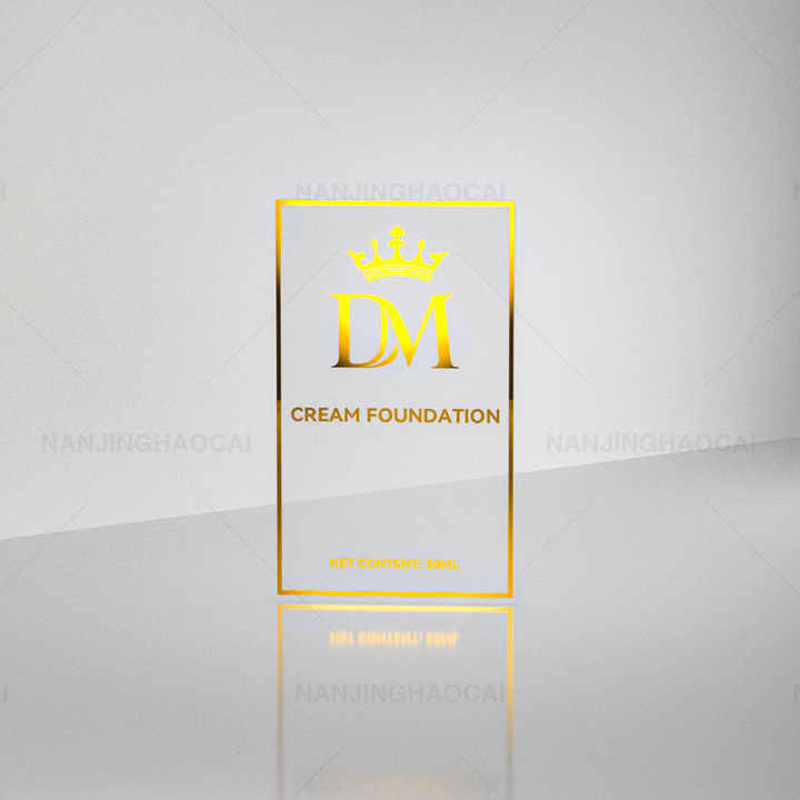 Custom Logo Transparent Clear Gold Foil Perfume Bottle Labels Adhesive ...