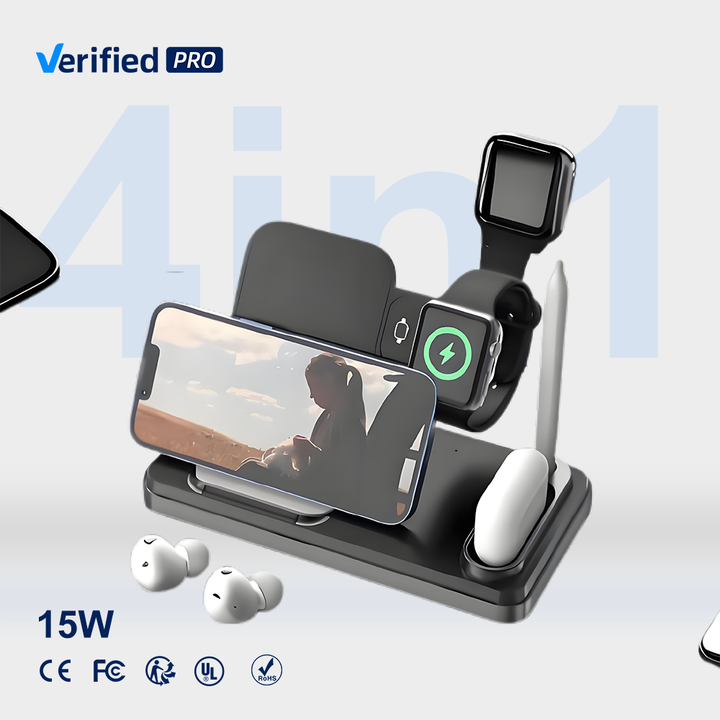 4 in 1 Wireless Charger Stand - Fast Charging for Iphone