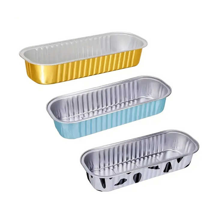 12 Oz Colorful Rectangular Foil Baking Tray Mini Loaf Cake Pan ...