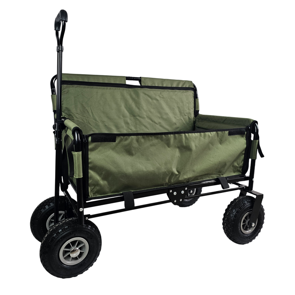 Foldable Iron & Oxford Cloth 4-Wheel Beach Outdoor Camping Pushcart ...