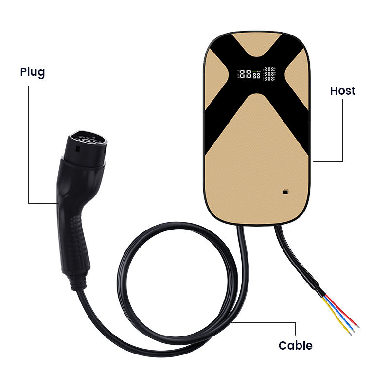 Wall-Mounted 7kW EV Charger Station App-Controlled Fast Charging IP55 ...