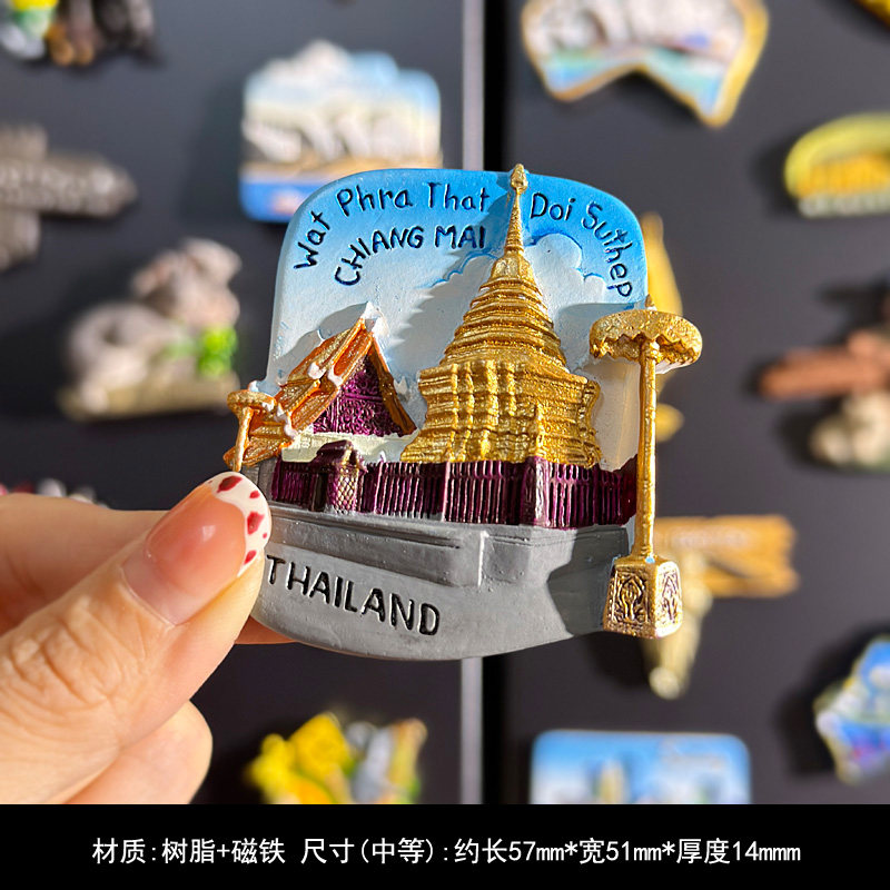 Thailand Travel 2025 New Phuket Fridge Magnet 3D Creative Chiang Mai ...