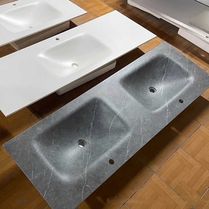 Modern One-Piece Basin Sintered Stone for Bathroom Countertop