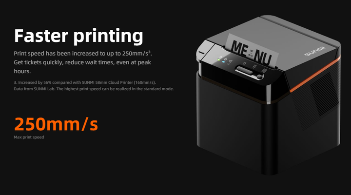 Sunmi Cloud Receipt Printer - 80mm Thermal POS Printer with USB, Wi-Fi ...