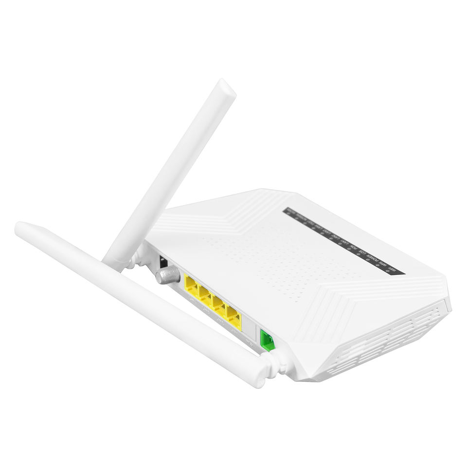 4-Port FTTH Solution ONT with 2 Antennas 1GE 3FE CATV Dual Mode GPON EPON XPON WIFI ONU ...