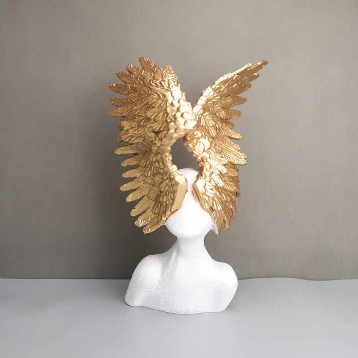 Light Luxury Creative Angel Wings Character Sculpture Ornament Office ...