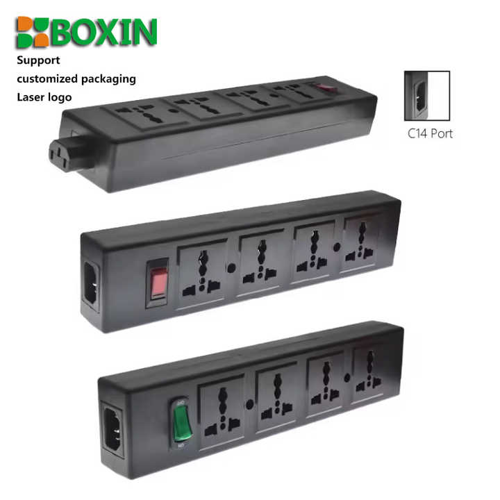 Boxin Power Strip - 4 Outlet Universal Multi Plug Socket