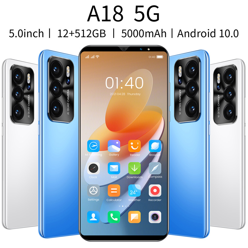 A18 5 Inch 12GB+512GB Android 10.0 Dual SIM Dual Standby 10 Core ...