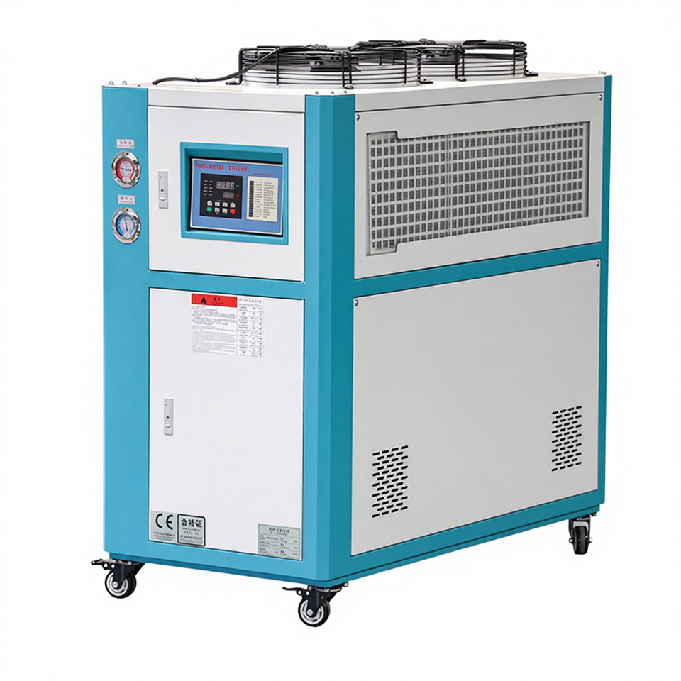 Industrial Small Air-Cooled Water Chiller 5HP 5.3KW with Engine & Gear ...