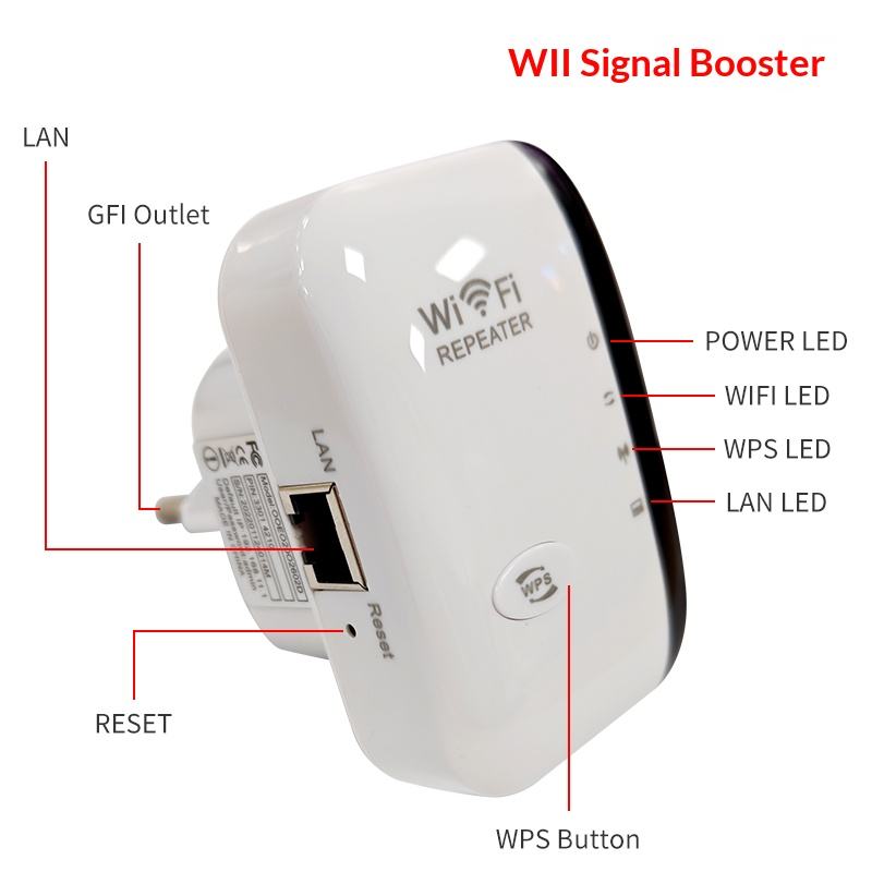 Repeater Wif Amplificateur Wifi Repetidor De 300mbps Range Extender ...