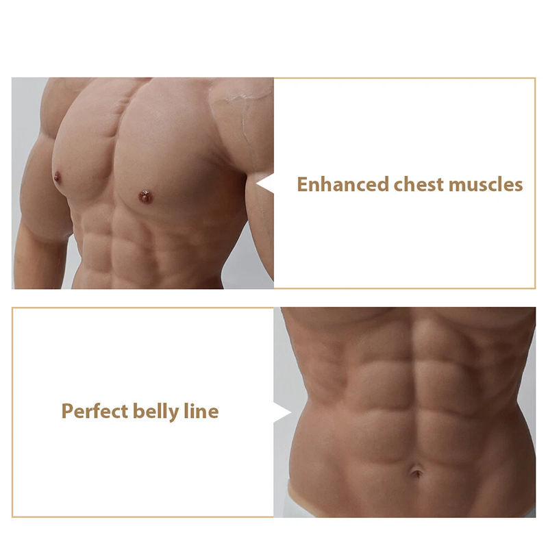 Realistic Silicone Muscle Suit for Men Full Upper Body Chest and Arm ...