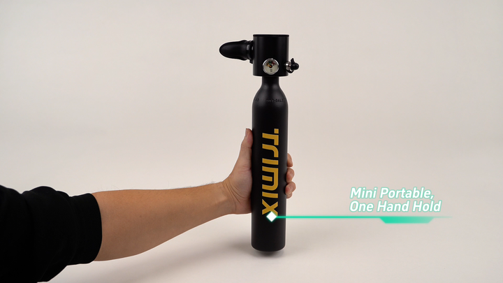 Trimix Lung Tank Mini 0.5L Scuba Tank Trimix Sub-Mask Fashion Hand Pump ...