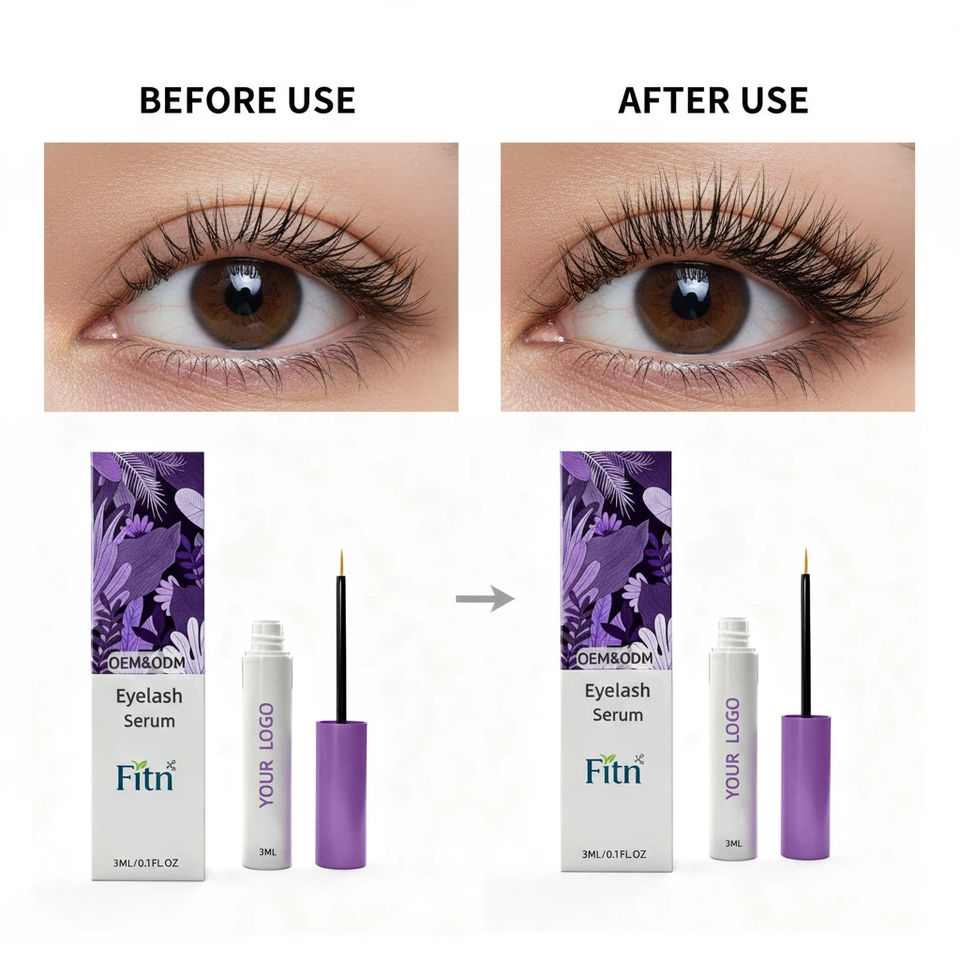 Natural Eyelash Growth Serum Moisturizer Thick & Long Fuller Darker ...