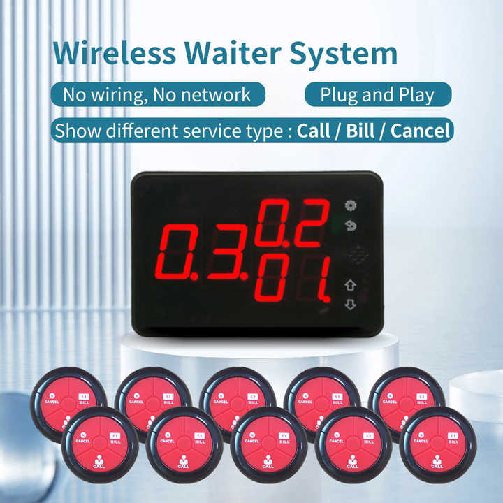 Take a Number System Restaurant Waitress Call Button System for Table ...