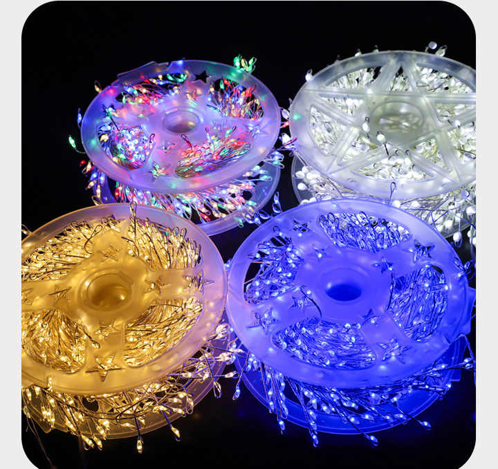 Christmas Firecracker Cluster String Lights - 25M LED