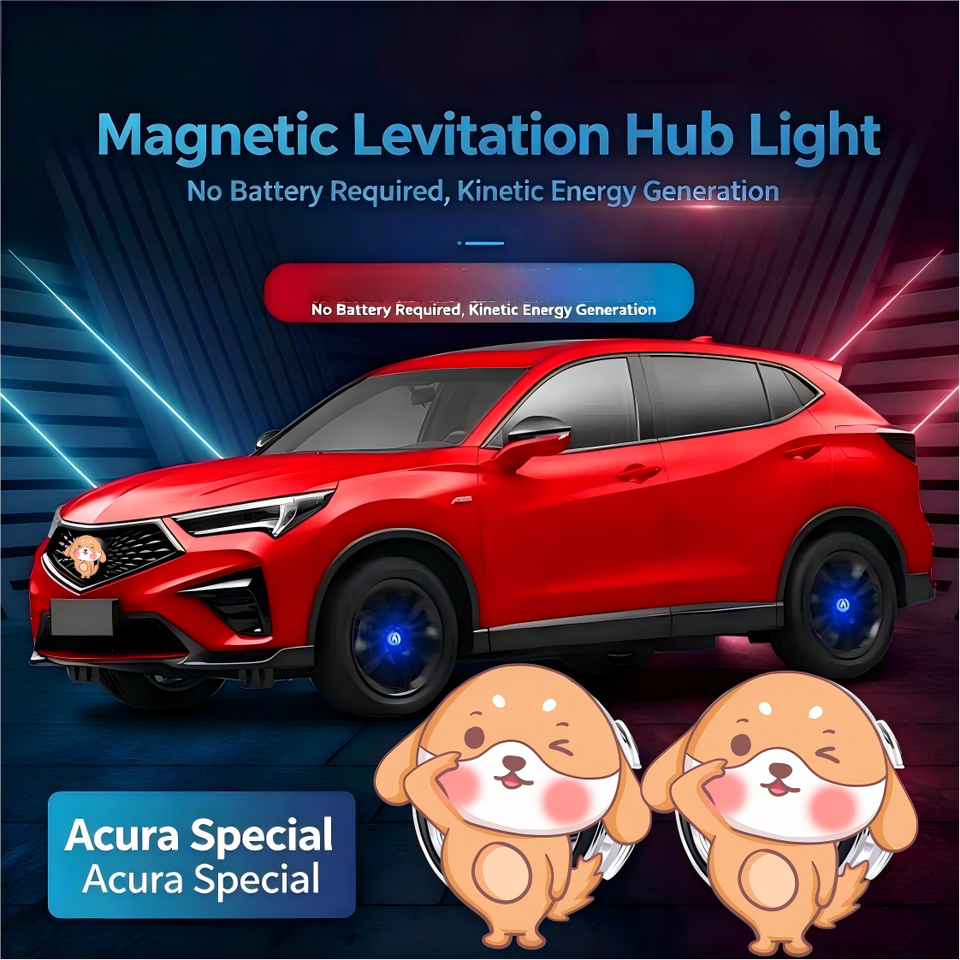 4Pcs Magnetic Floating LED Wheel Center Cap Lights for Acura MDX NSX ...
