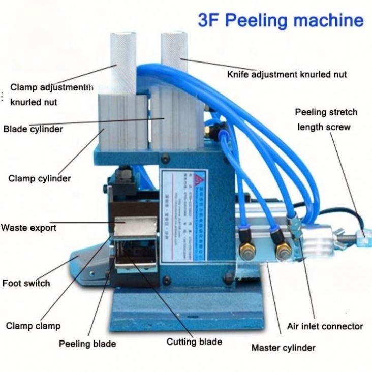 3F Multiple Core Pneumatic Stripping Machine Wire Stripper for Cutting ...