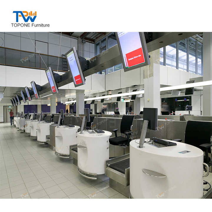 Luxury Acrylic Small Airport Reception Desk Design