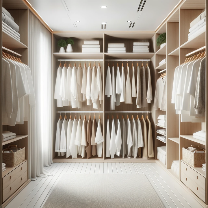 Model Flat Custom Walk-in Closet Modern Clothes Storage Cabinets Set ...