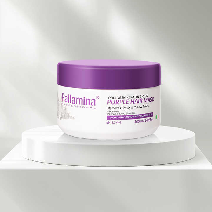 Pallamina Purple Hair Mask Organic Hair Cream With Collagen Keratin ...