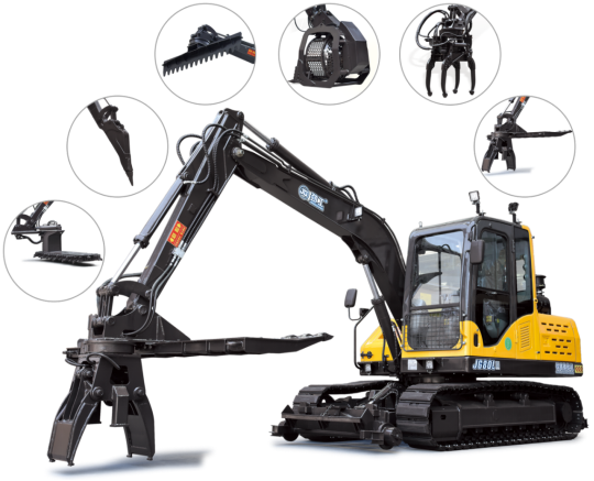 Efficient Hydraulic Hi Rail Excavator for Rail Road Maintenance