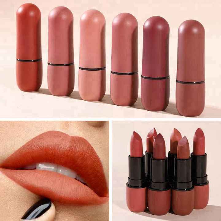 12 Colors Lipstick Waterproof Long Lasting Matte Lipstick Non-Stick Cup ...
