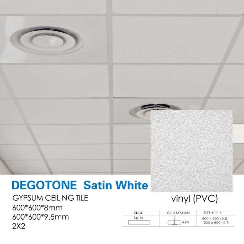 Perforated Plaster Ceiling Tiles 600x600mm Acoustic Gypsum Board and ...