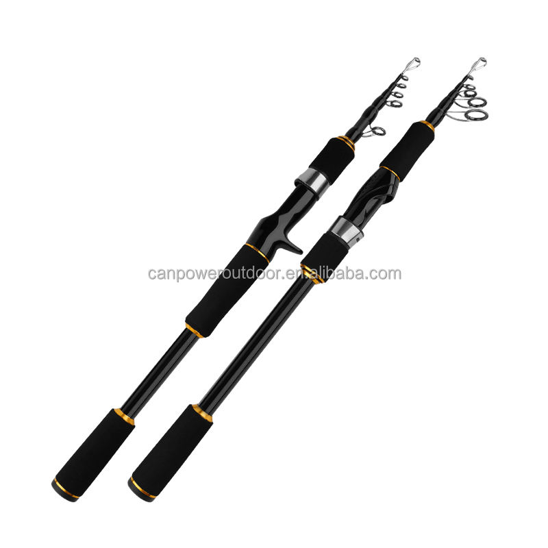 NEW Telescopic Carp Spinning Fiberglass Fishing Rod Carbon Telescopd ...
