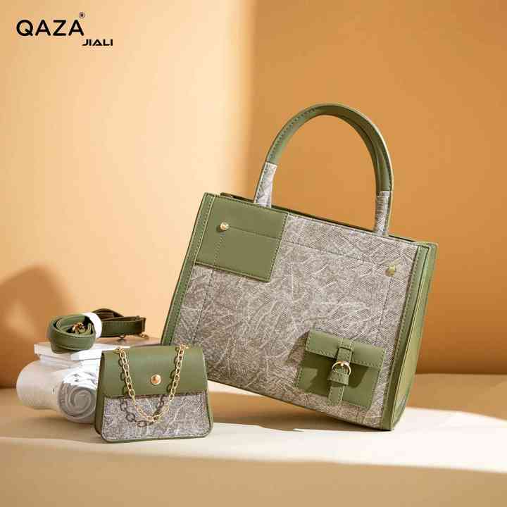 QAZA Jiali 2024 Luxury PU Leather Bag - Waterproof & Stylish